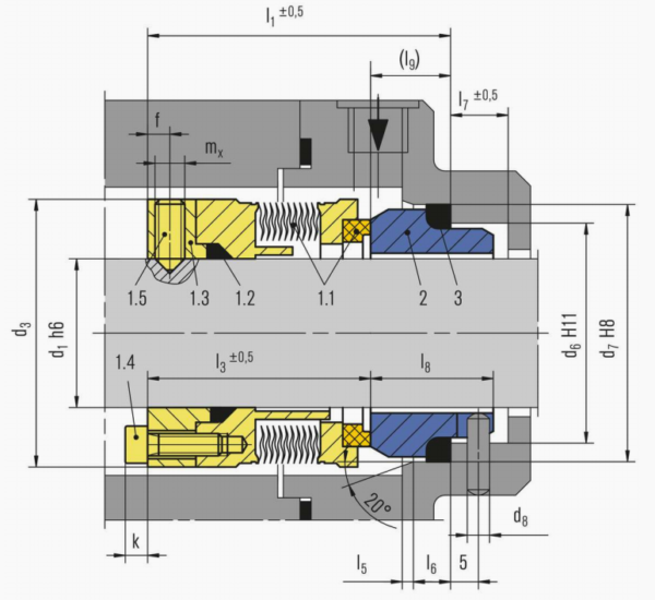Eagle burgmann type MFL80WT metal bellow seal replacement ...